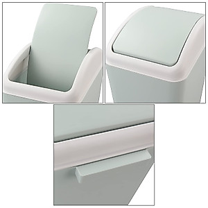 Kekow 4.5 Gallon Small Plastic Trash Can, Swing Lid Waste Can, Blue