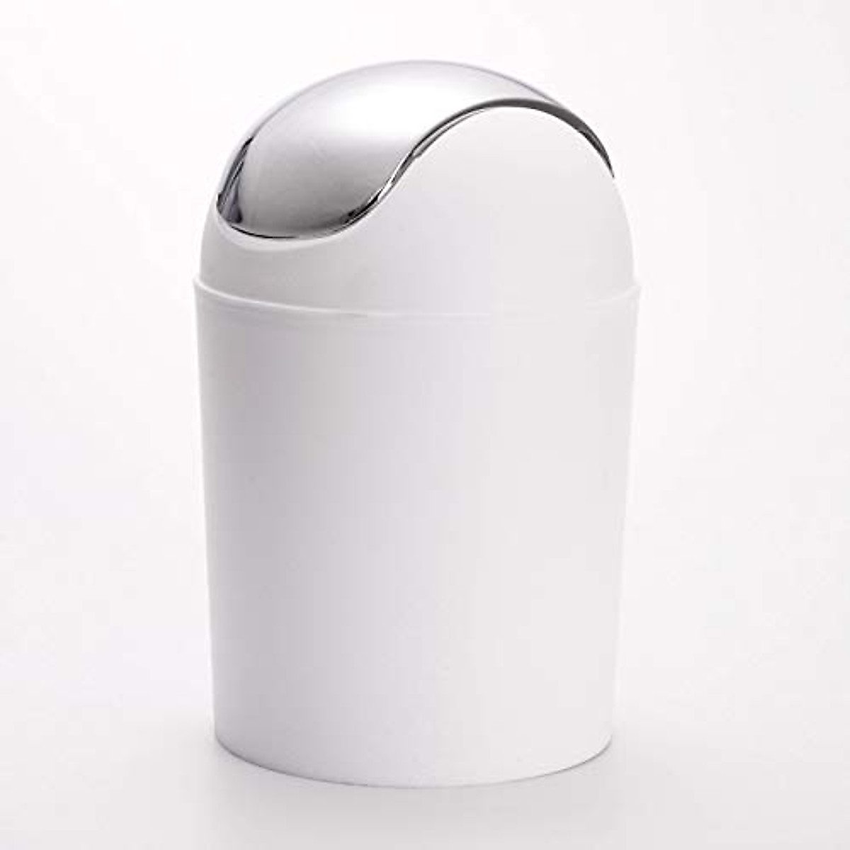 Zuvo 6 Pcs Plastic Bathroom Accessory Set Luxury Bath Accessories Bath Set Lotion Bottles, Toothbrush Holder, Tooth Mug, Soap Dish, Toilet Brush, Trash Can, Rubbish Bin (White)