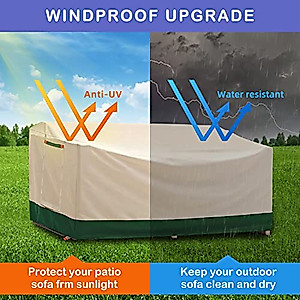Umbrauto Outdoor Couch Cover Patio Furniture Covers Waterproof Outdoor Sofa Covers Heavy Duty Fade Resistant Patio Sofa Covers (87" Lx37 Wx35 H)
