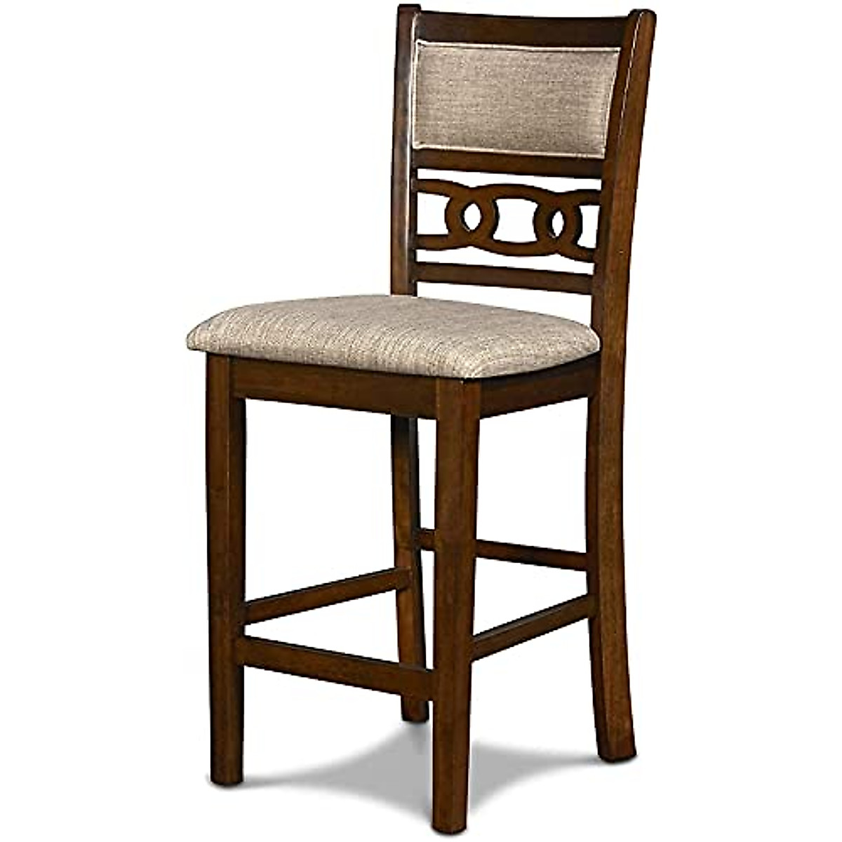 New Classic Furniture Gia 5-Piece Round Counter Height Set with 1 Dining Table and 4 Chairs, 42.25", Cherry