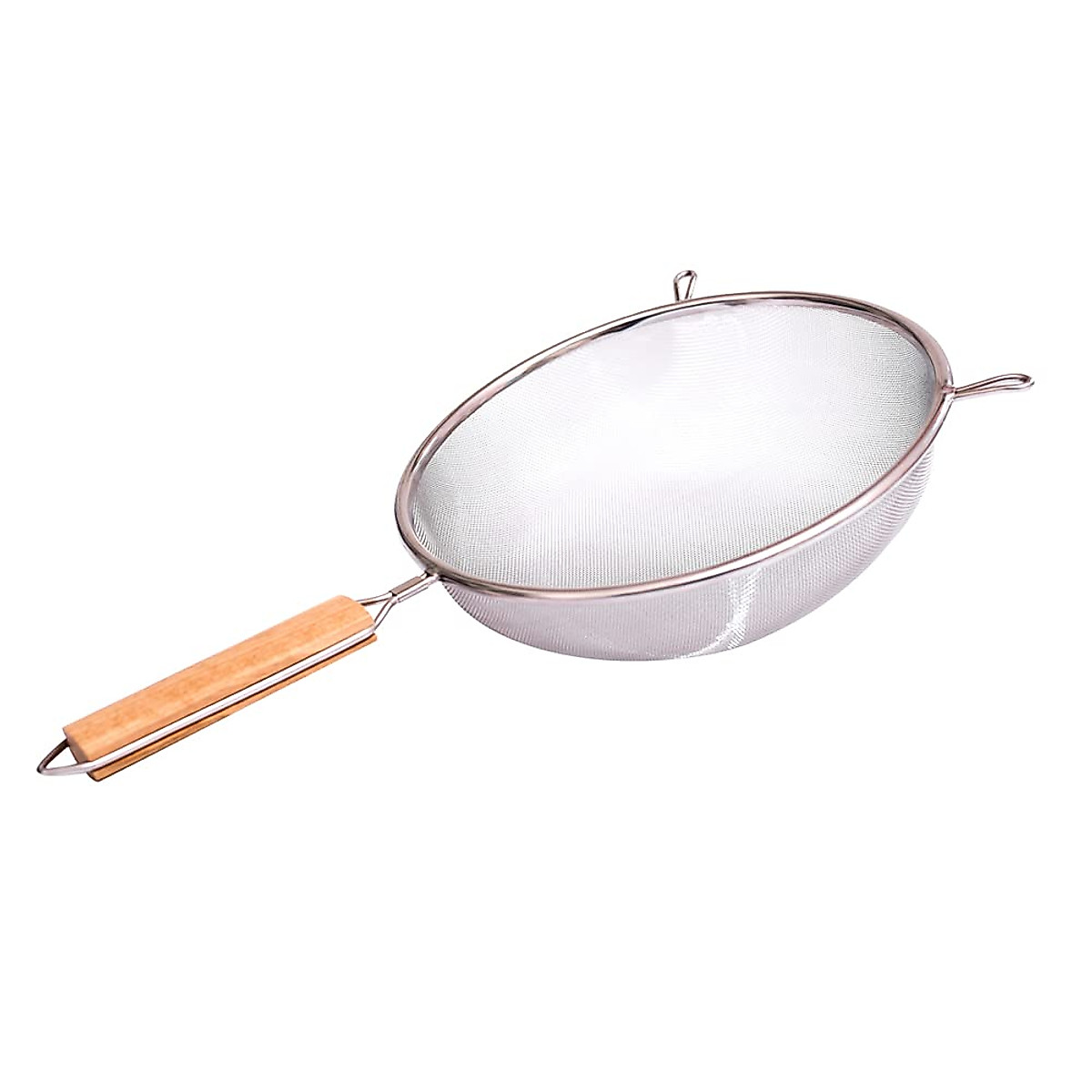 NaDale Set of 3 Stainless Steel Fine Mesh Strainers 4.92"，6.3"，7.87" Strainer Wire Sieve Sifter for Kitchen Tools Gadgets