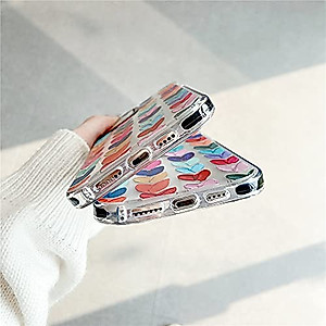 Color Mix Drawing Loving Heart Clear Case for Apple iPhone 12 Pro Max Mobile Phone Basic Cases Shockproof Sides Protect Cover for iPhone 12ProMax 6.7 inch