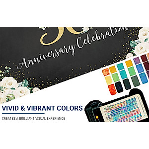 Allenjoy Black and Gold Floral Happy 50th Anniversary Backdrop for Love Cheers to 50 Years Wedding Birthday Party Supplies Decorations Banner Home Decor Photo Booth Props Gifts Background