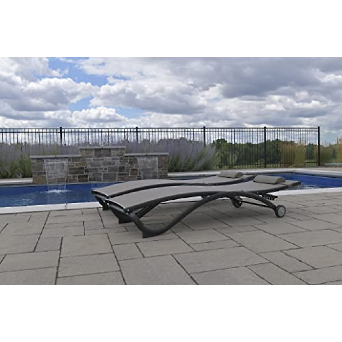 Vivere GLEL2-GR Loungers, Granite