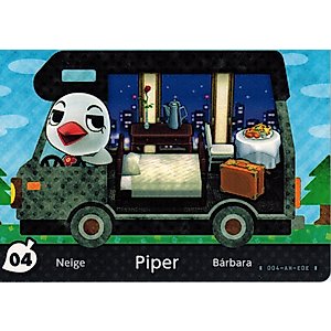 Nintendo New Leaf Animal Crossing Welcome Amiibo Card Piper 04/50 USA Version