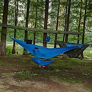Onewind Gear Hammock, Underbelly Gear Sling Lightweight and Portable Mini Hammock Storage Hammock for Camping, Backpacking, Fishing and Sailing, Blue