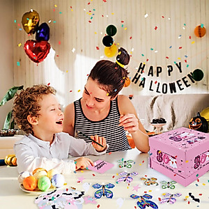 Welpurch Butterfly Explosion Gift Box, Pink Ghost Boo Ghost Guest Unique Exploding Box, Surprise Flying Butterfly Box, Exploding Gift Box for Birthdays, Wedding, Anniversaries, Christmas (Pink)