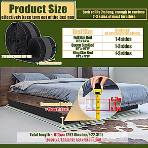 STAY GENT Toy Blocker for Under Bed and Under Couch, Under Couch Blocker Under The Bed Gap Blocker Bumpers to Stop Kids Pets Dogs and Cats Toys Going Under Furniture Gaps, 15cm x 7m