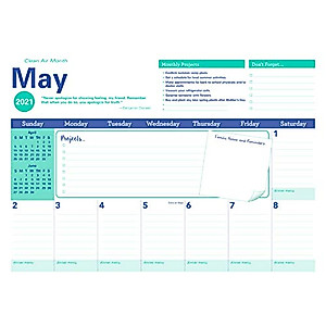 Amy Knapp's Big Grid Family Organizer Wall Calendar: 17-Month Giant Fridge Calendar for Mom with 225+ Stickers (Hanging Family Plan Calendar, Aug 2020 - Dec 2021)