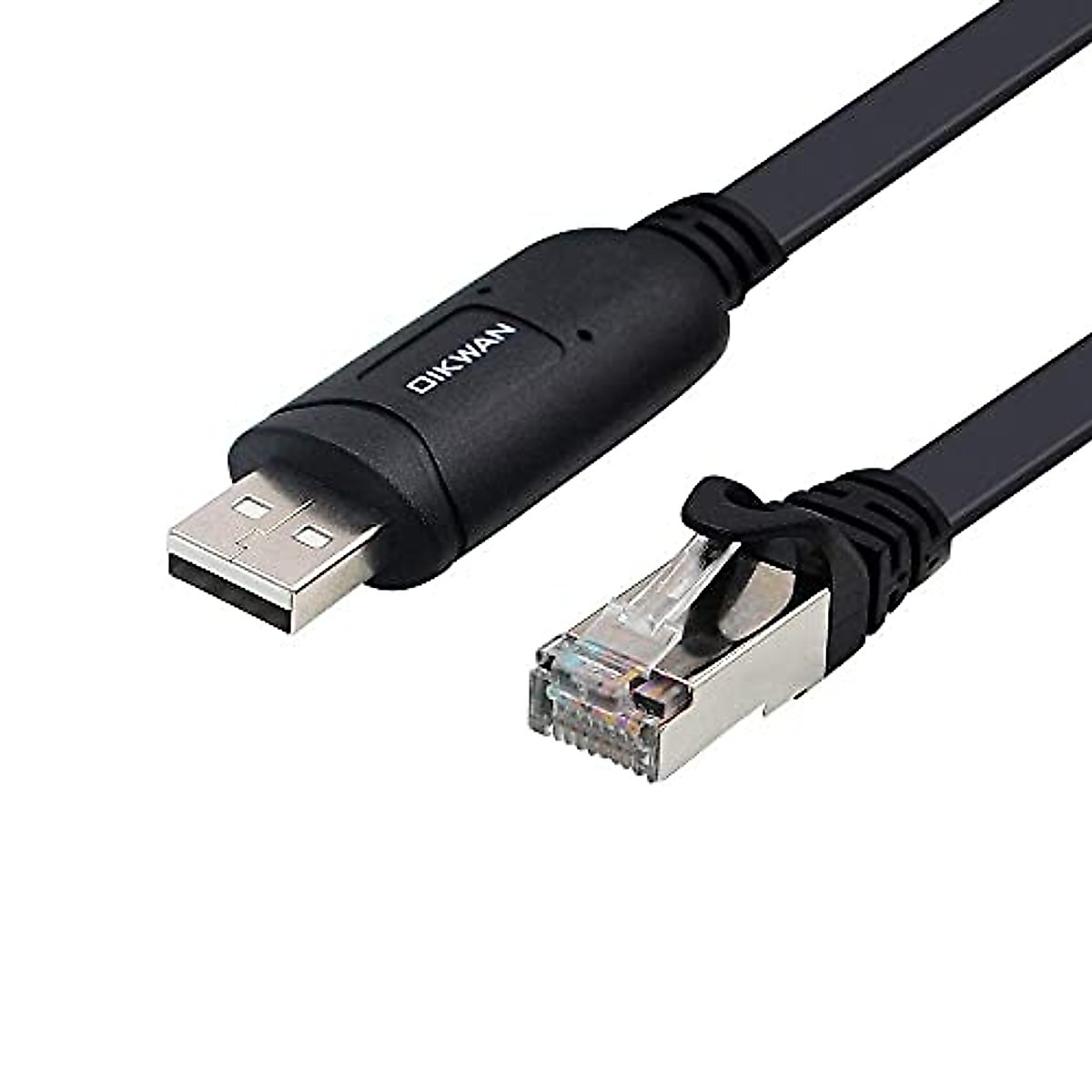 OIKWAN USB Console Cable 6 FT USB to RJ45 Serial Adapter Compatible with Router/Switch of Cisco Black