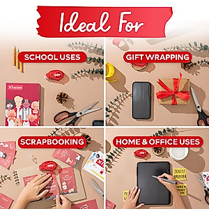 XFasten Adhesive Roller for Scrapbooking, 8mm x 30ft 8-Pack Double Sided Glue Tape Roller, Scrapbook Supplies for Adults, Photo Tape for Scrapbooking