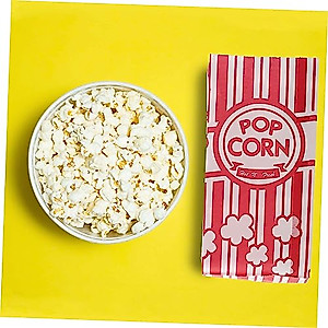 100pcs Popcorn Popcorn Packaging Bag Disposable Containers Cardboard Paper Organizer Snack Containers French Fry Holder Party Popcorn Bags Individual Popcorn Box Small Popcorn Bags