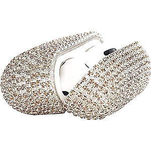 SaharaCase Rhinestone Case for Apple AirPods 3 (2021 3rd Generation) [Rugged] Full Body Protection Antislip Grip Slim with Keychain - Gold