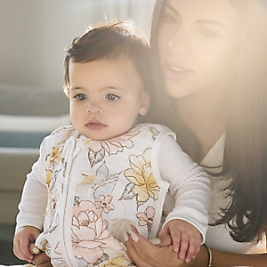 aden + anais Baby Sleeping Bag, 100% Organic Cotton Muslin, Wearable Swaddle Blanket for Girls & Boys, Breathable & Lightweight, TOG Rating 1.0, Earthly - Rosewood, 6-18 Months