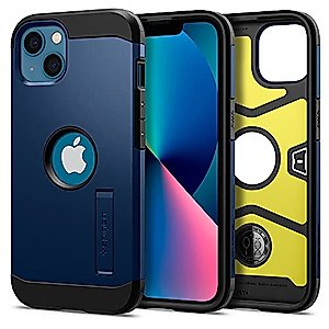 Spigen Tough Armor [Extreme Protection Tech] Designed for iPhone 13 Mini Case (2021) - Navy Blue