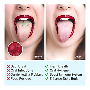 Sopurrrrdy 4PCS Metal Tongue Scraper Portable Stainless Steel Tongue Scrubber For Child And Adults Removing Bad Breath White Layer Oral Care Cleaning Tools