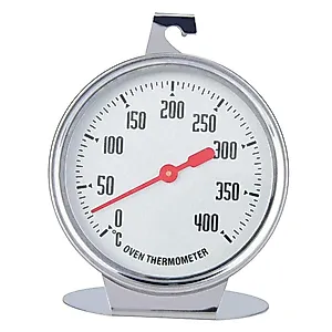 Stainless Steel Dial Oven Thermometer, Stand Up Monitoring Temperature Gauge Round Oven Displays for Home Kitchen Baking Supplies