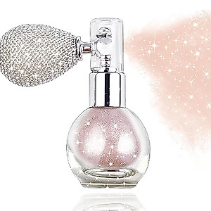 Pink Hair Glitter, Spray Glitter for Hair and Body, Body Shimmer Spray, Not Sticky Sparkle Body Highlighter, Fabric Glitter Spray for Clothing, Body Glitter Spray for Women Kids, Festival Accessories