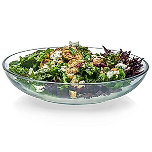 Libbey Selene Glass Serving Bowls, 12-inch, Set of 2