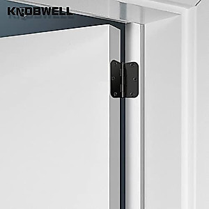 KNOBWELL 36 Pack Door Hinges Black Matte 3.5 inch 5/8 Radius, 3.5" x 3.5" Heavy Duty Hinges for Doors Interior Exterior