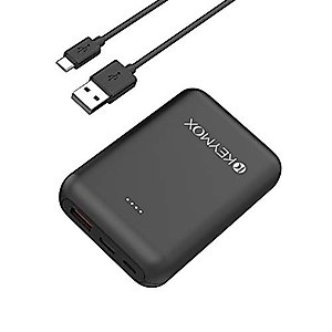 Keymox Portable Charger,KEYMOX 10000mAh Power Bank with Quick Charge 3.0 Technology and 18W USB-C Power Delivery, High-Capacity External Battery Pack Compatible with iPhone, Samsung, iPad, and More.