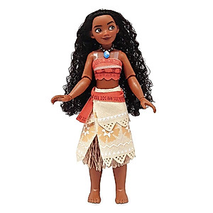 Disney Store Official Disney Princess Classic Doll (Moana), 11 Inches, Includes Brush with Molded Details, Fully Posable Toy in Classic Outfit - Disney Princess Toys for Girls