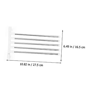 Artibetter 1 Set Rotating Towel Hanger Rotatory Towel Mount Towel Holder Wall Mounted Towel Rack Kitchen Towel Hanging Rack Swivel Towel Metal to Rotate Storage Rack White Stainless Steel