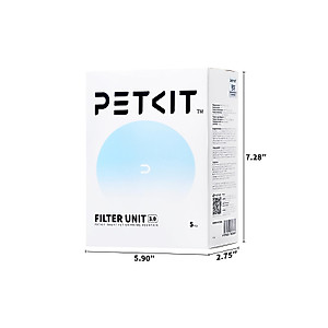 PETKIT Upgraded Filter Units 3.0 for Pet Water Fountains Eversweet 2S/3/3 Pro,Eversweet Solo/Solo SE & CYBERTAIL, Replacement Filters (5 pcs)