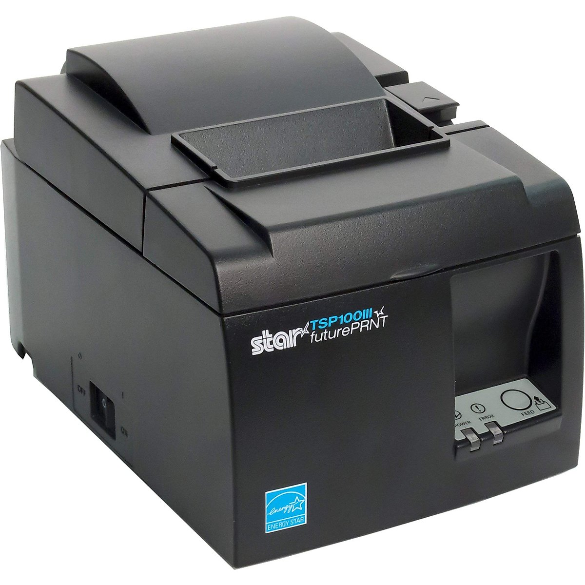 Star Micronics TSP143IIIBi Bluetooth Thermal Receipt Printer for iOS, Android, and Windows with Auto-cutter and Internal Power Supply - Gray (Renewed)