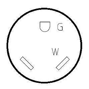 Parkworld 884852 RV Pig-Tail Generator 20A Male to RV 30A Straight Female Adapter Cord, NEMA 5-20P to TT-30R (1FT)