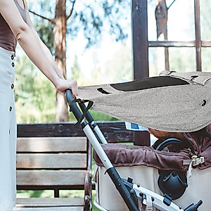 Baby Stroller Sun Protection Stroller Sun Shade Waterproof Sun Covers Universal Baby Pushchair Sunshade Pram Buggy Infant Stroller Sunshade Sun Sail UV 50+ Sun Rain Shade Canopy Cover Viewing Window