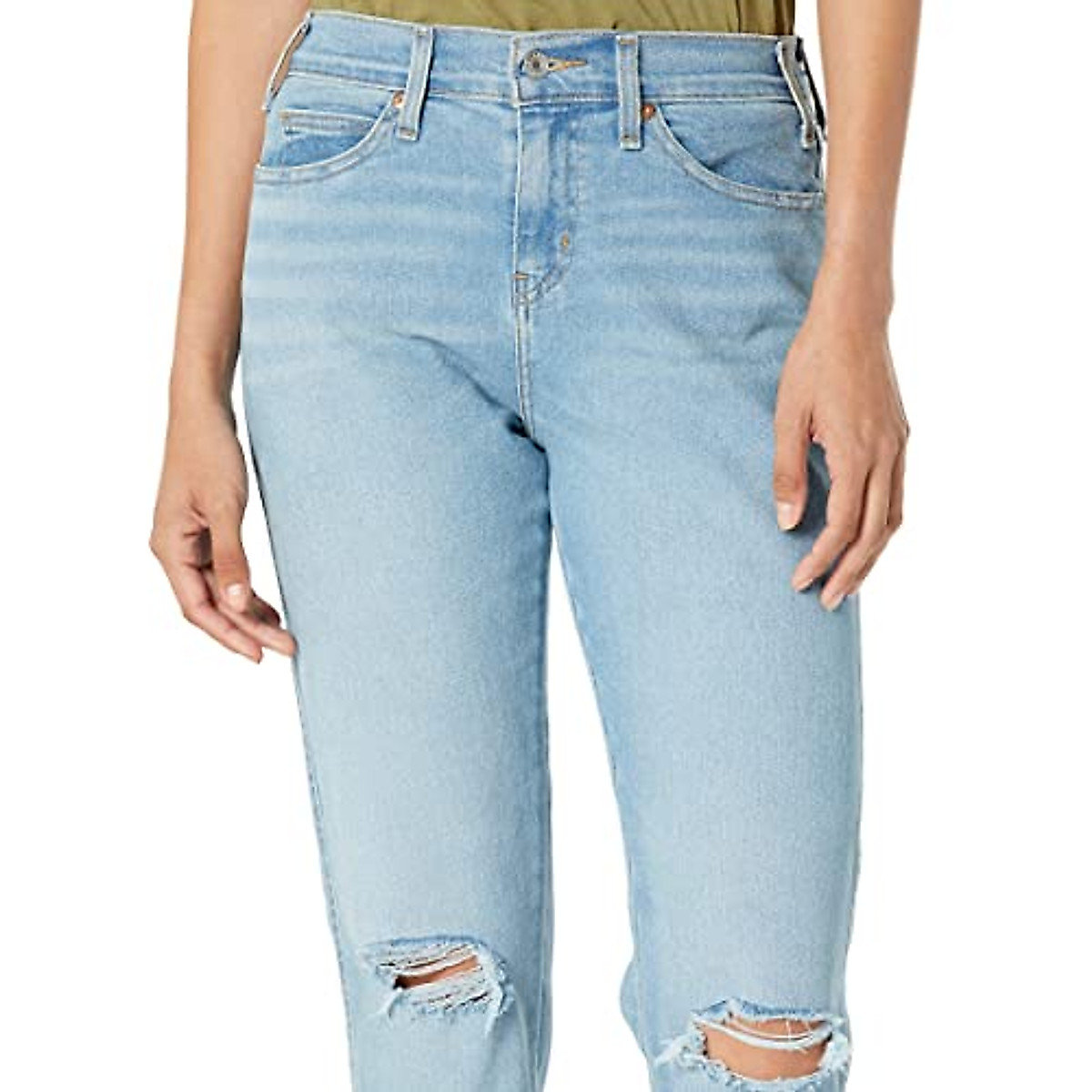 Levi Strauss Signature Gold Women's Mid Rise Slim Boyfriend Jeans (Available Size), (New) Creekside, 14 Plus