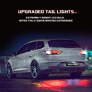 SEALIGHT 3157 LED Bulbs, 3157 LED Reverse Lights, 3157 LED Backup Reverse Lights 6000K 3000Lumens Super Bright, LED Brake Lights Tail Lights, Turn Signal LED - 3056 3156 3057 3157 LED Bulb, Pack of 2