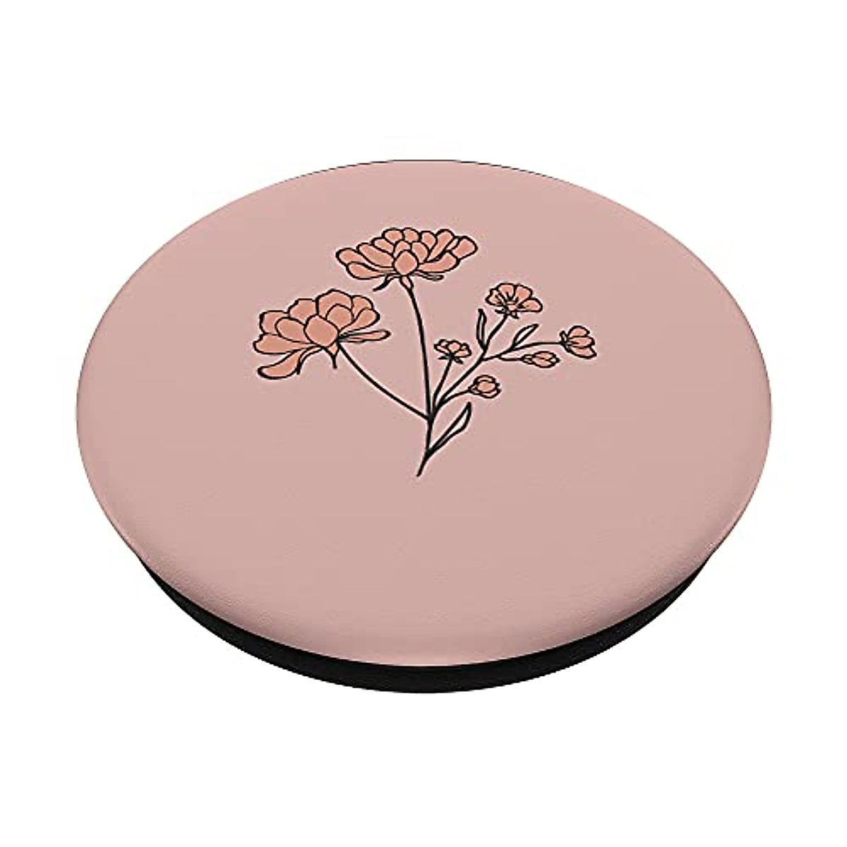 Rose Pink - Botanical Bohemian Floral Boho Flower PopSockets Swappable PopGrip