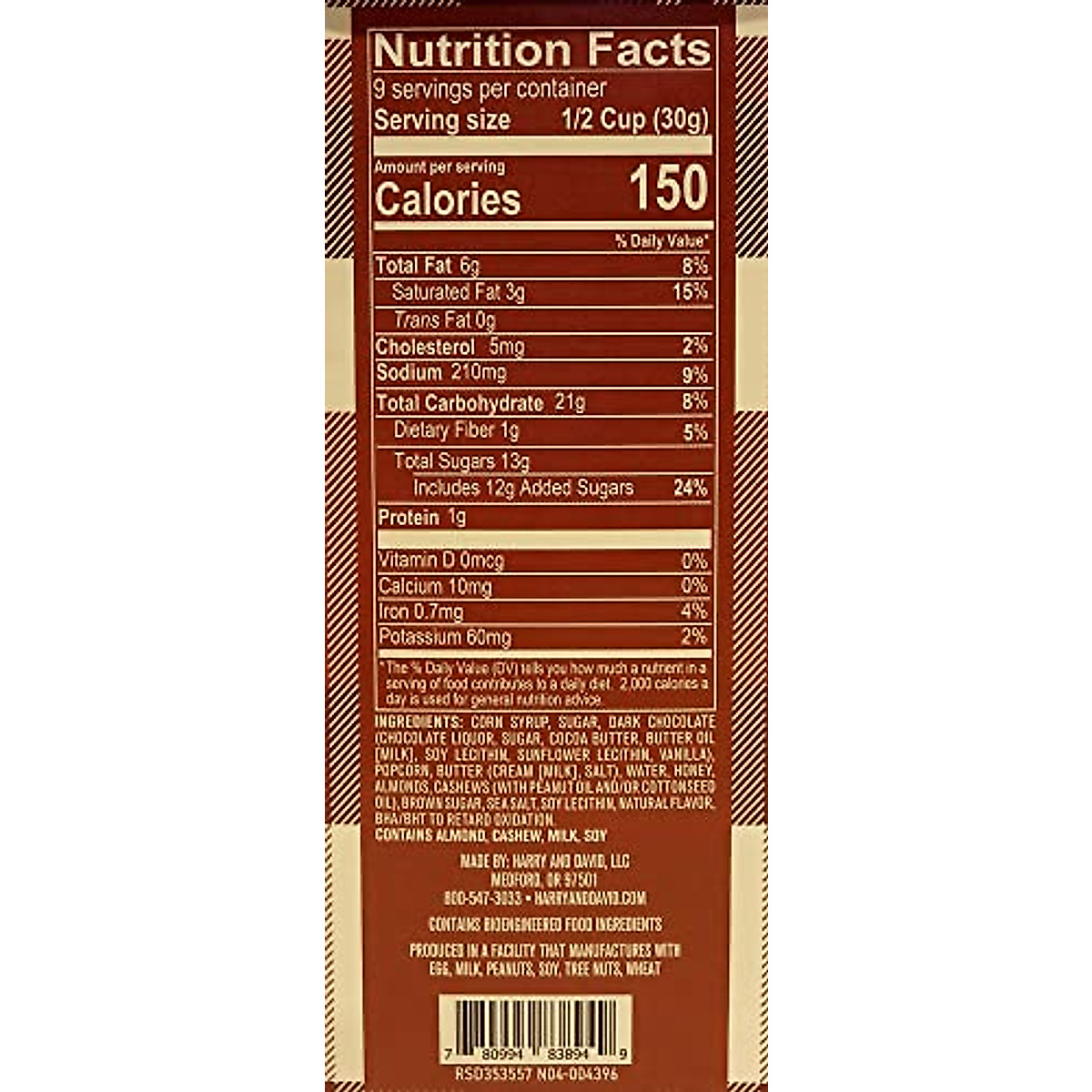 Moose Munch Premium Dark Chocolate Salted Caramel Popcorn Box