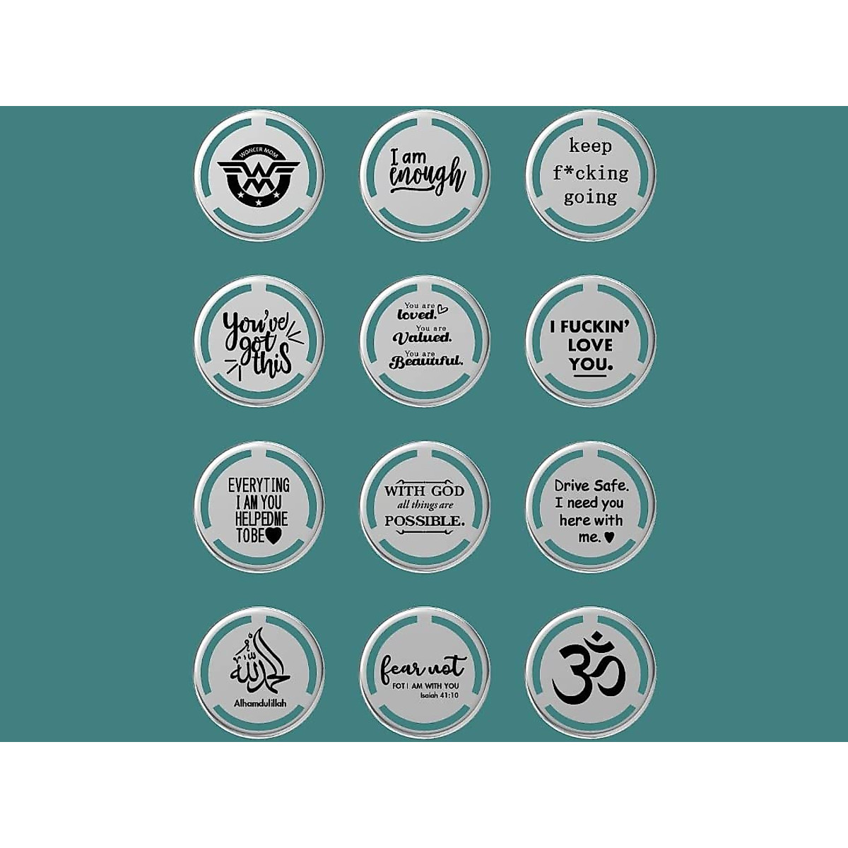 Inspirational Words Symbols God Love 925 Sterling Silver Charm Bead For Pandora & Similar Charm Bracelets or Necklaces (I Fuckin' Love You)