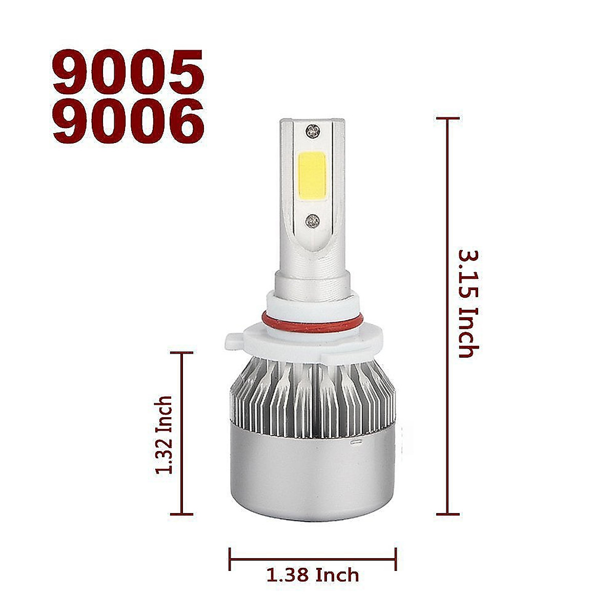 ICBEAMER H11 Light Bulbs, 8000LM Brighter Lights, Real 1:1 6000K Cool White lights IP68 Waterproof Halogen Replacement Fog Lights, Quick Installation, Pack of 2