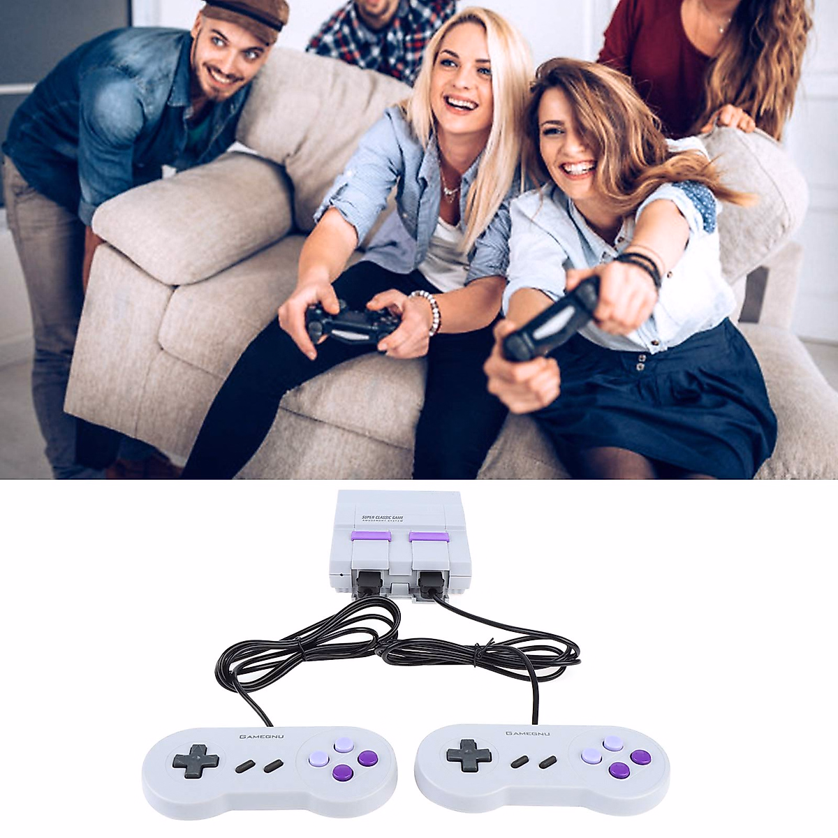 TableRe Mini Classic Game Consoles HD Retro Game Console Handheld Game Player Built-in 821 Games with Controller, Childhood Memories