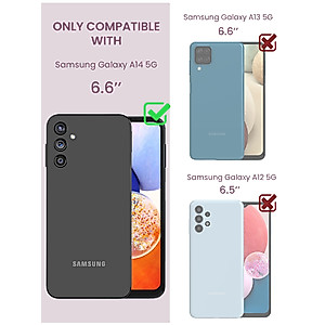 DagoRoo for Samsung Galaxy A14 5G Case with Tempered Glass Screen Protector [2 Pack],[Military Grade Protective] Slim Soft TPU & Hard PC,Girls Women Crystal Clear Flower Pattern Cases (JD-Purple)