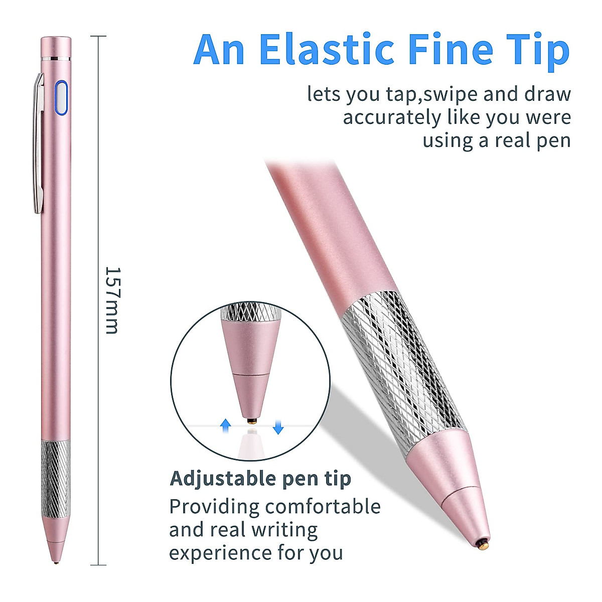 Stylus Pen for Lenovo Yoga Book Smart Tab Pencil,Minilabo Touch Screens Active Stylus Digital Pen with 1.5mm Ultra Fine Tip Stylist Pen for Lenovo Yoga Book Smart Tab Drawing and Writing Pencil,Pink