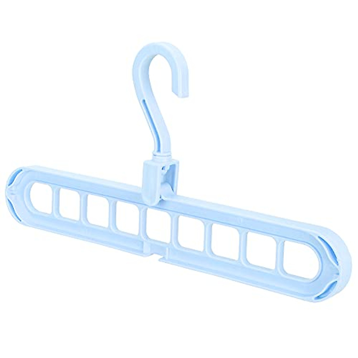 01 02 015 Hangers, Hanger Connector Hooks 360° Rotation with a Unique Groove for Home Offive RVs for Store Clothes Pants, and Scarves.(Blue)