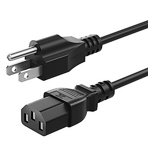 QYD 10FT(3m) AC Power Cord, 3 Prong C13 Power Cord Replacement for ION Block Rocker, Monster Rocker, Mackie Speaker, ION Bluetooth Speaker, Peavey Fender Amp Guitar Mixer DJ Speaker Power Cable, 1Pack