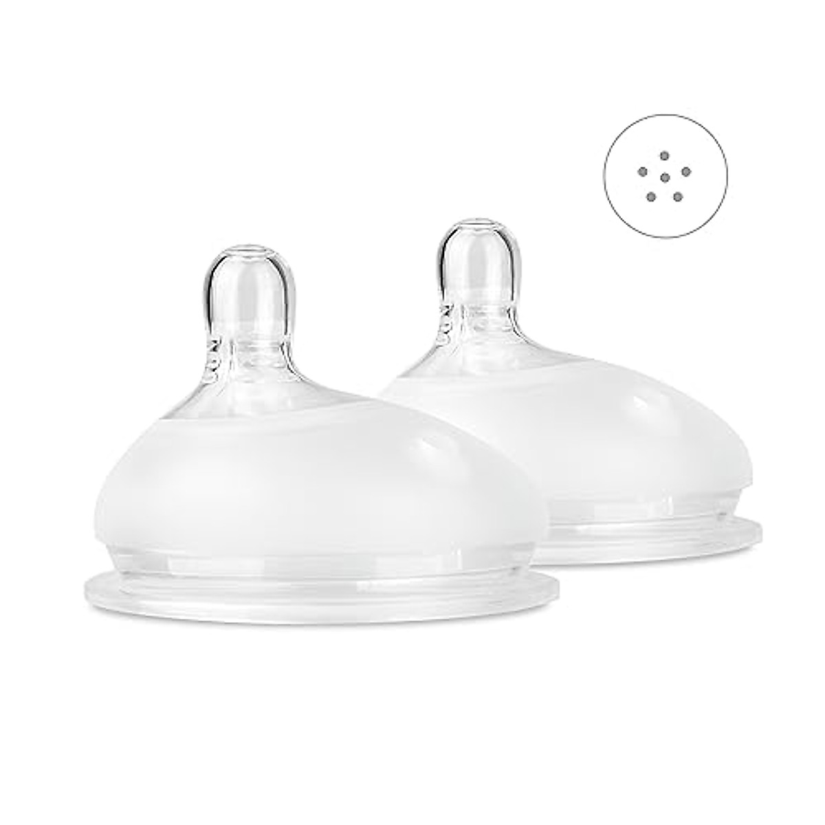 Olababy Gentle Bottle Silicone Replacement Nipple 2 Pack (6+ Months/Fast Flow)