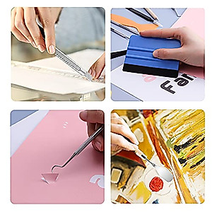 Famomatk 27PCS Craft Weeding Tools for Vinyl Kit,Utility Knife Vinyl Weeding Tool Set with 12Inch Paper Cutter Trimmer for Scrapbooking,Silhouettes,Cameos,DIY Art Crafting,Cutting,Splicing,Cardstock