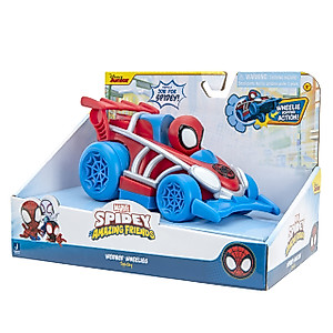 Marvel Spidey and His Amazing Friends Webbed Wheelie Vehicle - Features Built-in Spidey Super Hero