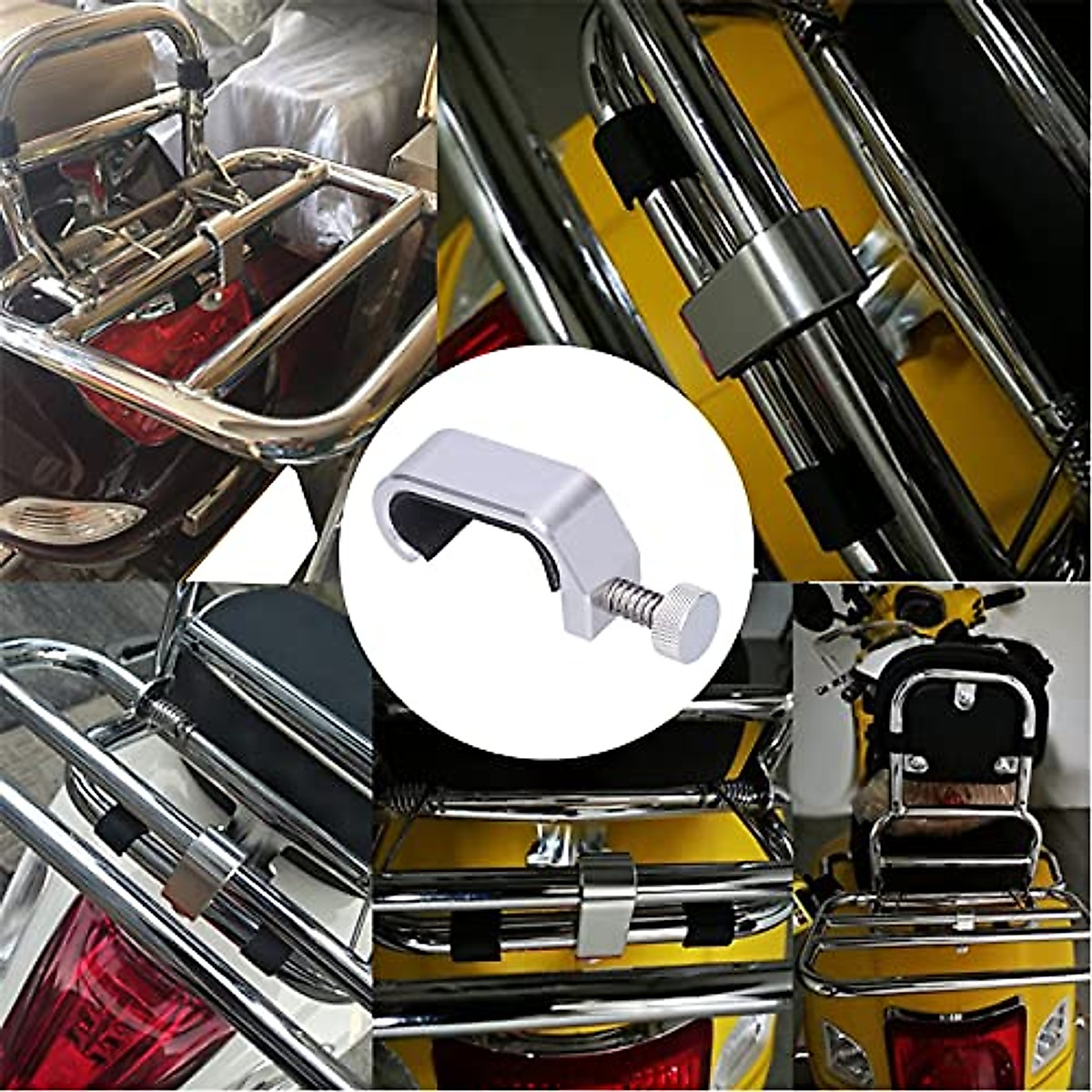 Bag Frame Hook,Bag Frame Hook Crotchet Crotchet Adjustable Modification for Vespa GTS//LXV(A (silver))