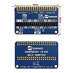Raspberry Pi 400 GPIO Adapter Inbuilt 2 x 20 Pins Headers I/O Expansion HAT for Raspberry Pi 400