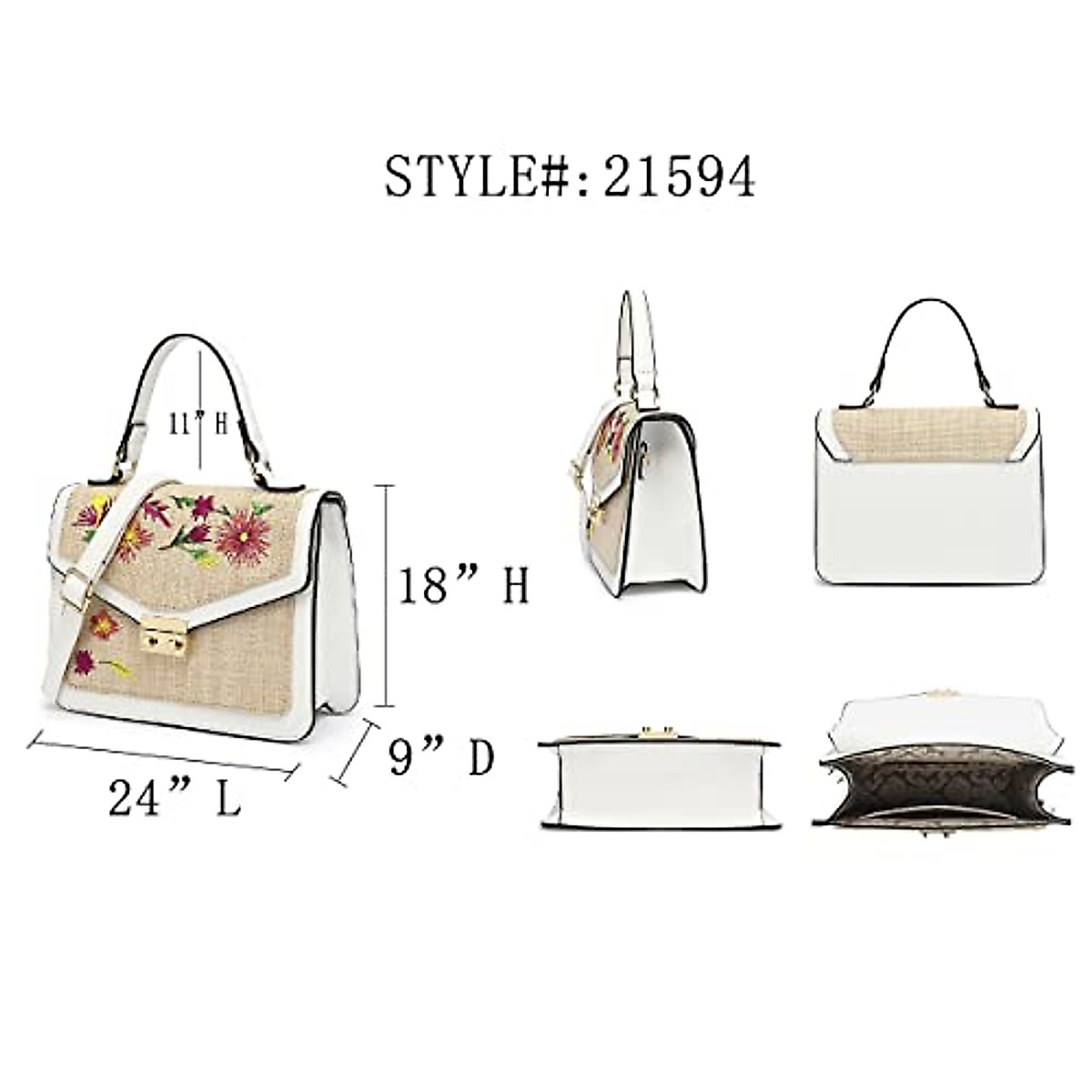 Style Strategy Embroidered Floral May straw crossbody bags for women for women satchel bags for summer