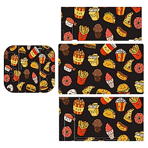 Comic Fast Food Switch Skin Sticker Full Wrap Cover Decal Protective Film Sticker for Switch