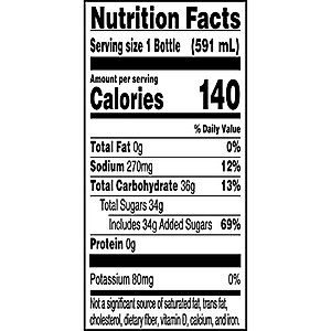 Gatorade Wide Mouth Cool Blue, 20 Fl Oz (pack of 8)